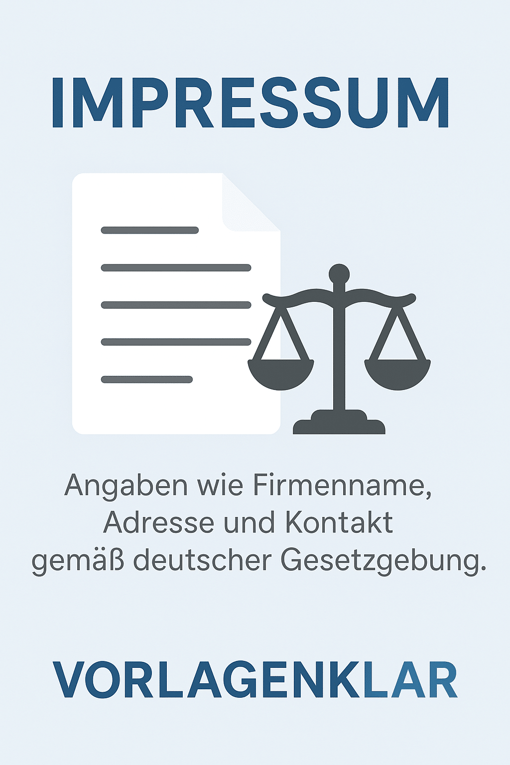 Impressum Impressum – Vorlagenklar